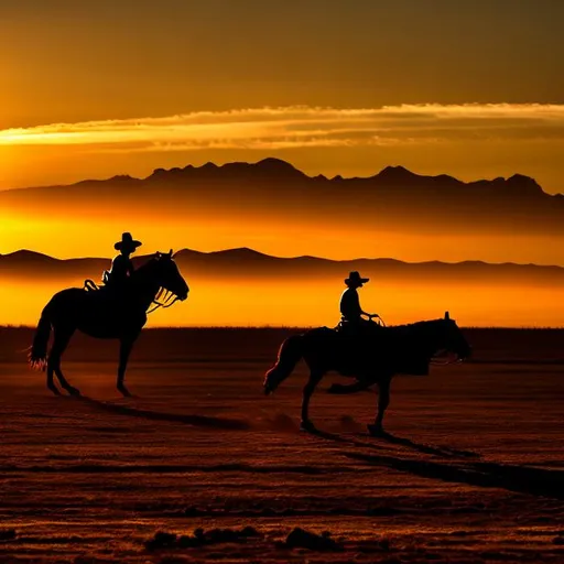 Texas, western, background, field, mountains, cowbo...