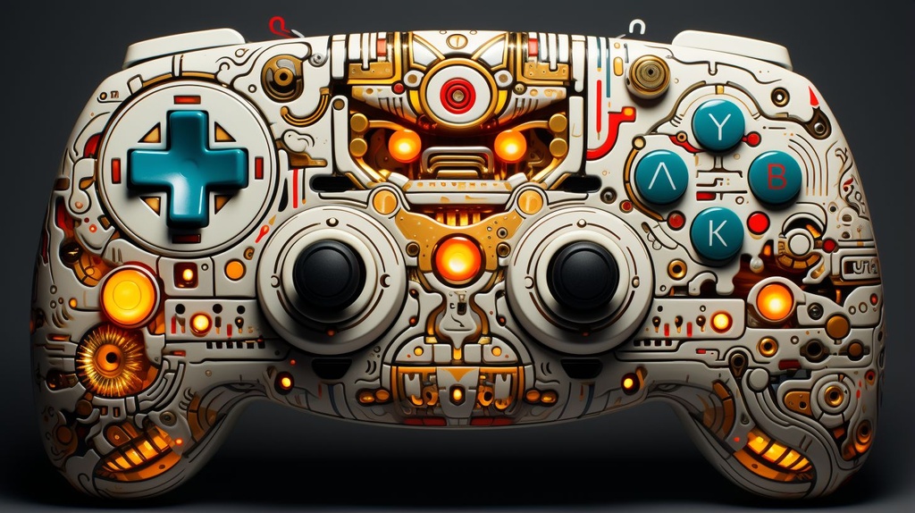 space invaders, 2d gameplay, gold line art on white,...