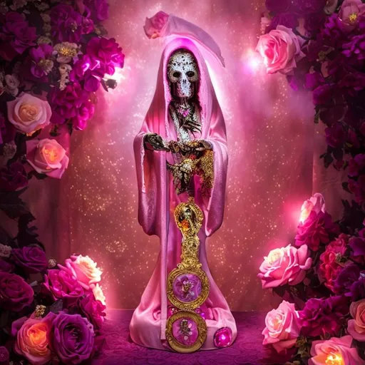 Santa Muerte brings Jesus down from the Cross | OpenArt