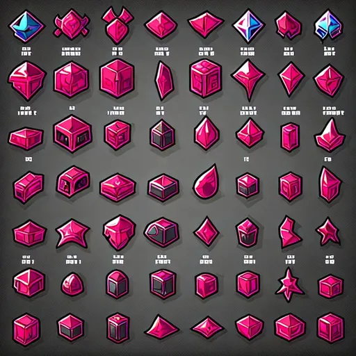 iconset game art ruby low resolution