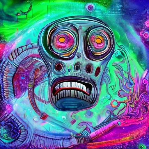 psychedelic space alien art