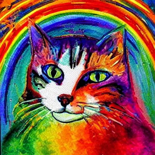 A gypsy cat Art rainbow | OpenArt