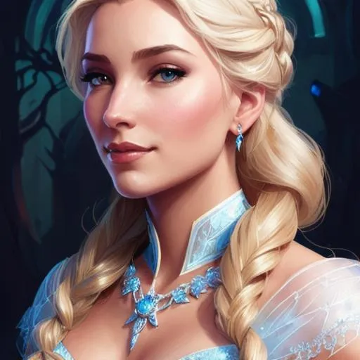 Elsa, d & d, fantasy, intricate, elegant, highly det...
