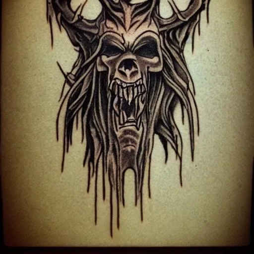 wendigo tattoo design | OpenArt