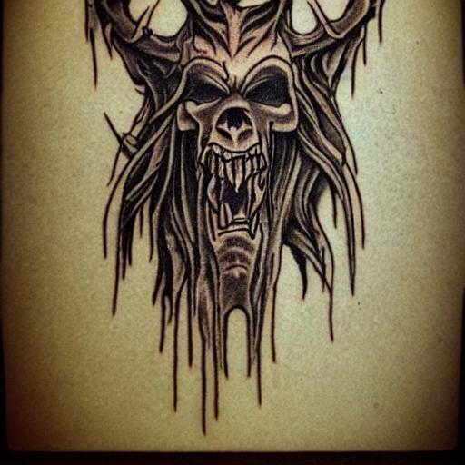 wendigo tattoo design | OpenArt