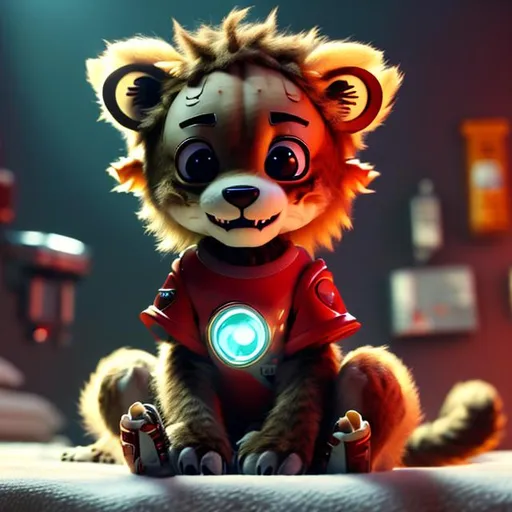 Tiny furry anthropomorphic baby lioness cub fursona,...