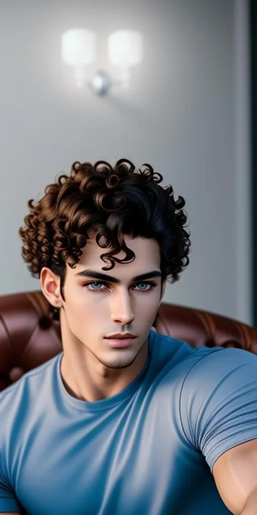 A Handsome Young Merman With Dark Curl 4k Facial Openart