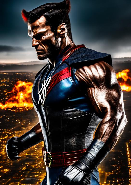 High-resolution hyperrealistic photo of x-man coloss...