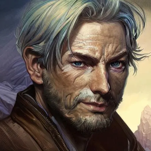 realistic portrait of a dnd male of 20 years old, D&...