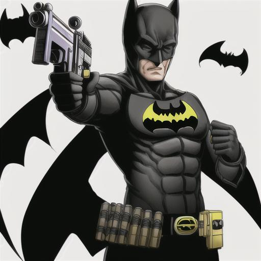 batman half body gun | OpenArt