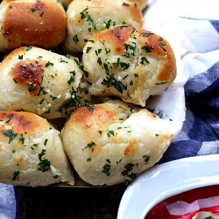 garlic rolls with a lot of herbs,