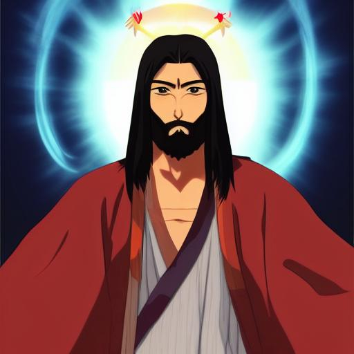 Anime Samurai Jesus Christ as depicted in the book o... | OpenArt Anime Samurai Jesus Christ as depicted in the book o... | OpenArt