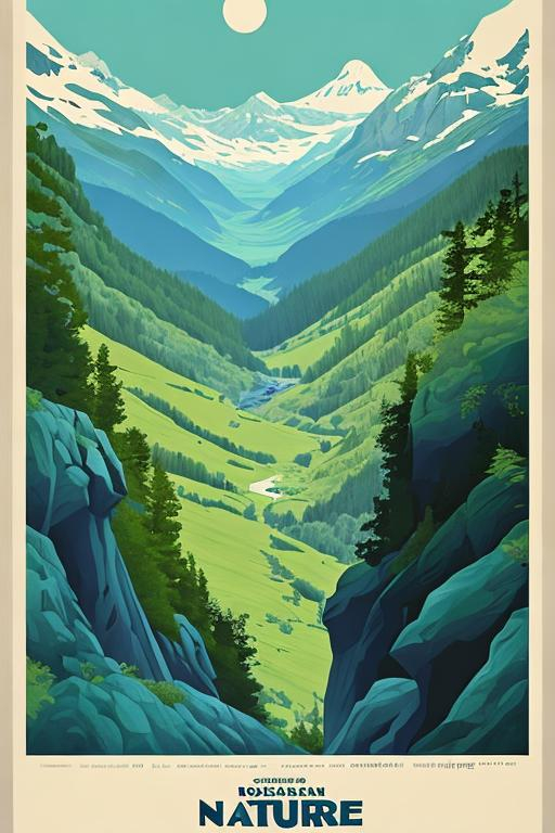 modern poster of nature