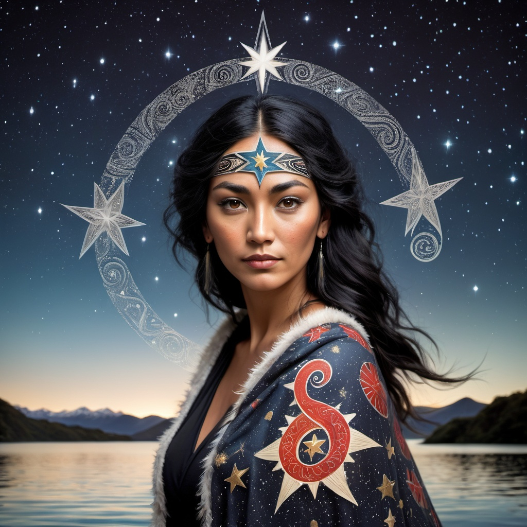 please create a maori lady god that repesents the ma...