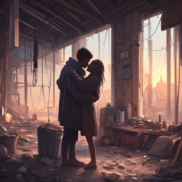 future, grim, sad, indoor, digital art, close-up, po...