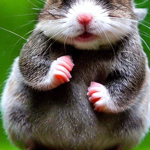 a big fat cute dwarf hamster crying | OpenArt