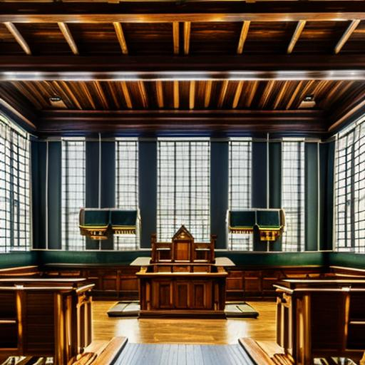 View of an courtroom, Dutch Empire style, perfect co...