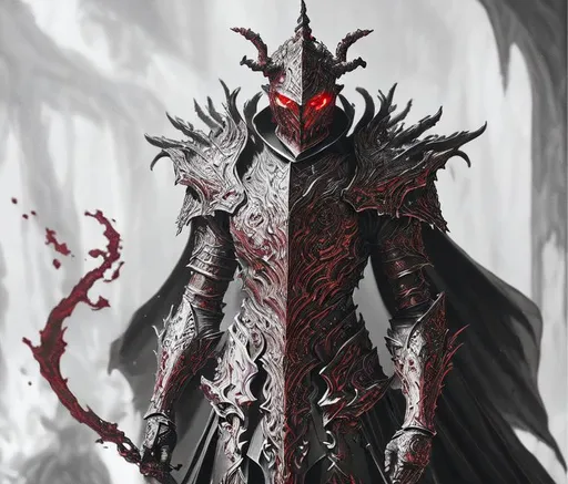 In Demonic crimson Armor, Full HD render + immense d... | OpenArt