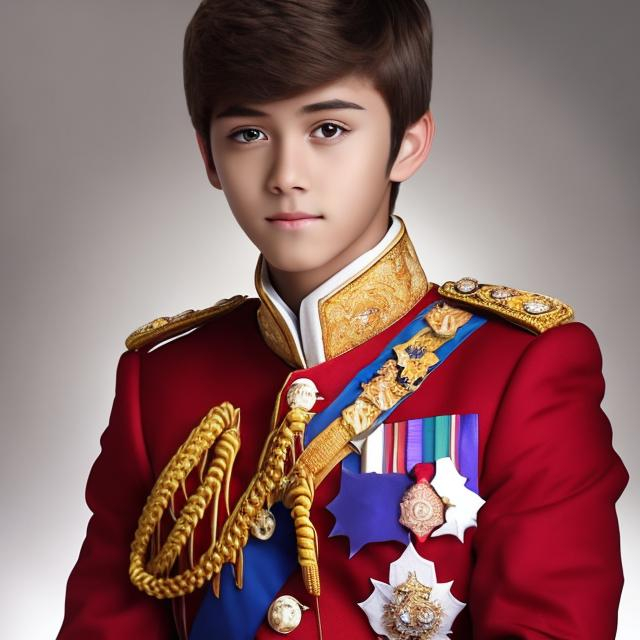 a teenage boy in royal clothes so handsome