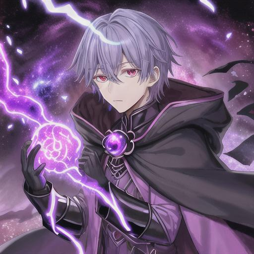 male eldritch humanoid with a nebula cloak and time...