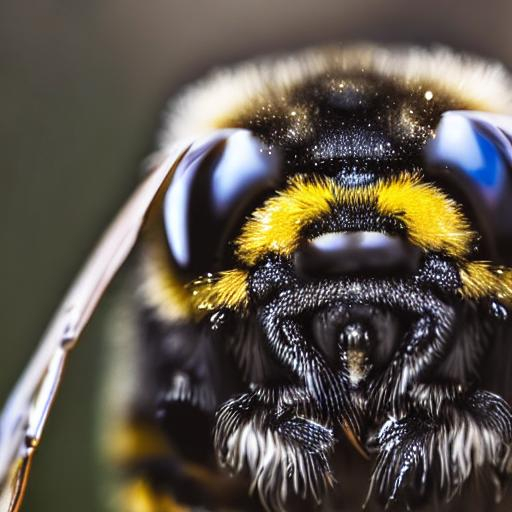 A macro photo of a bumblebees face,ultra detailed, u... | OpenArt