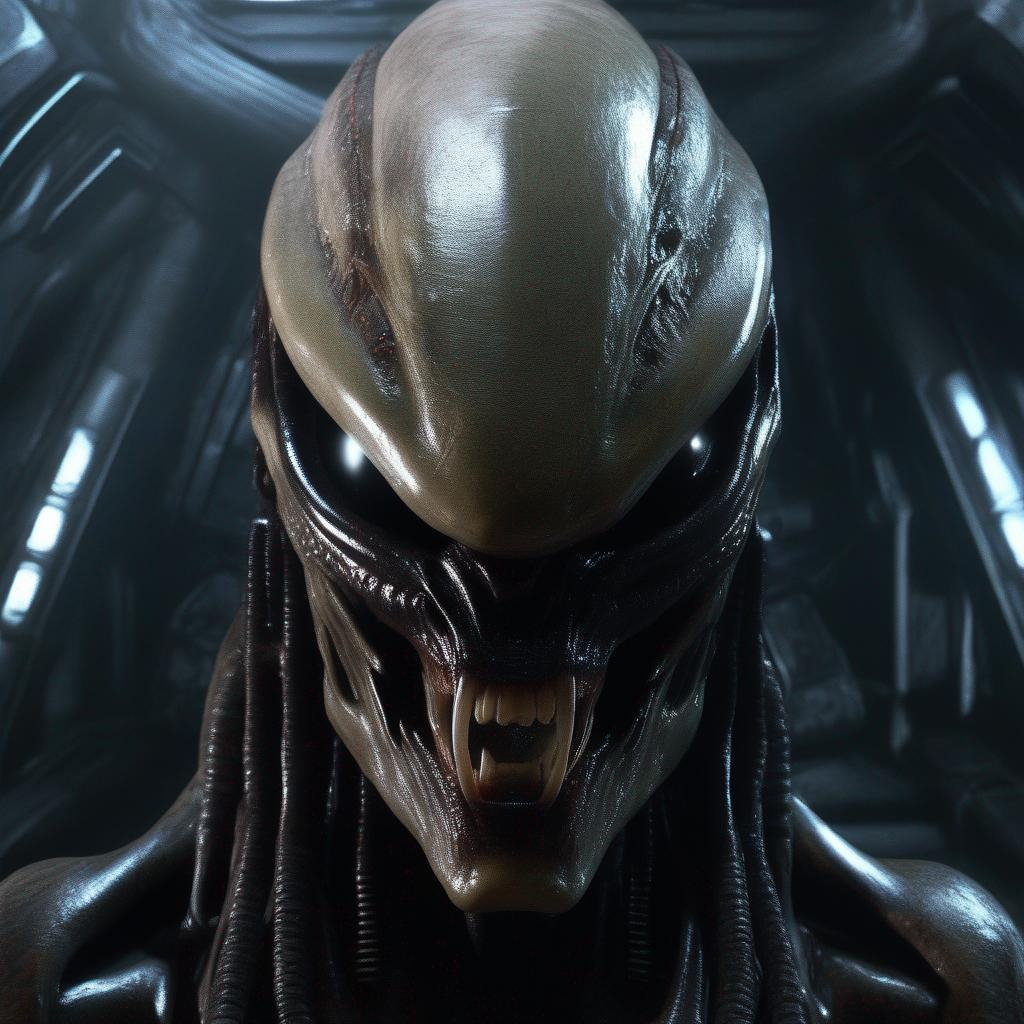 Face portrait of ("Predator from Stephen Hopkins mov...