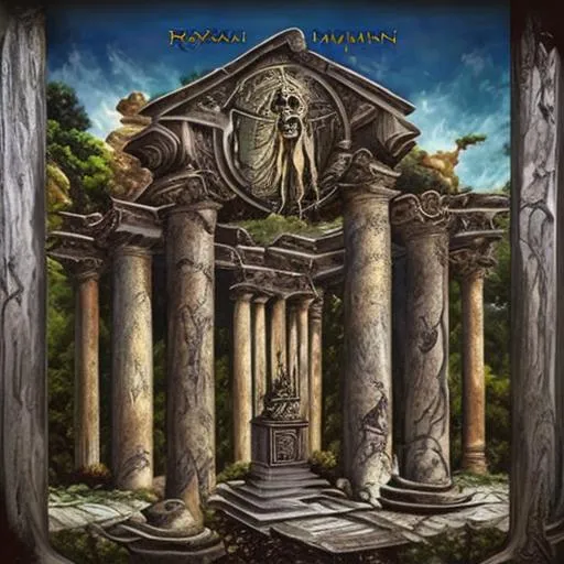 roman style iron maiden album cover | OpenArt