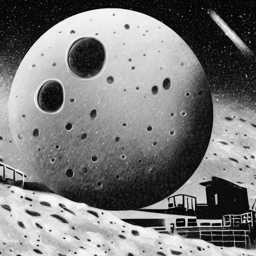 prison on the moon in a blizzard | OpenArt