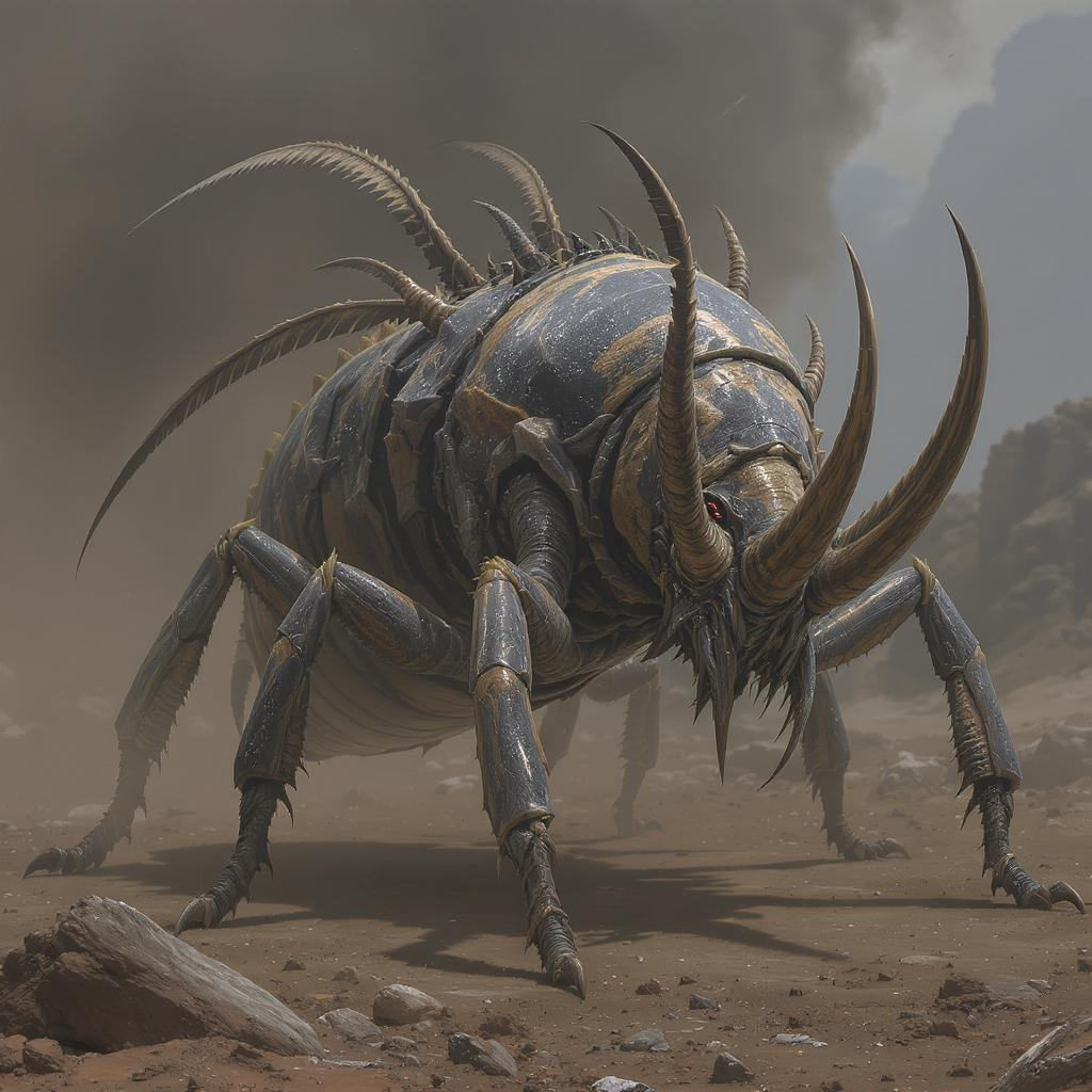Insectoid beast the size of a rhino with numerous sa...