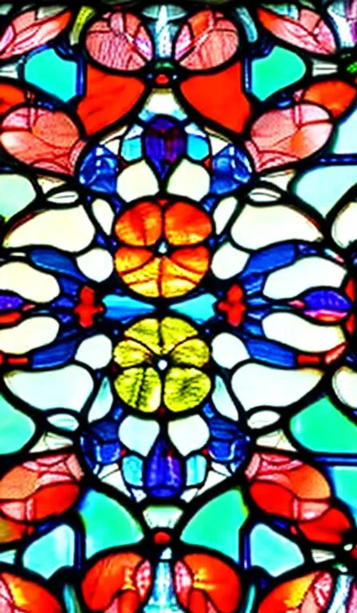 Stained -glass window, LSD, DMT, vivid color, insane... | OpenArt