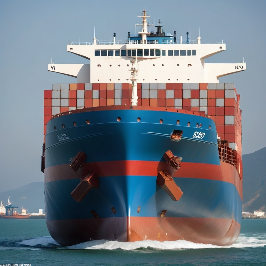 a super big cargo ship in
