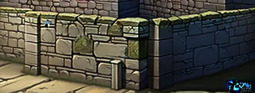 stone wall in DeviantArt and artstation style, reali...