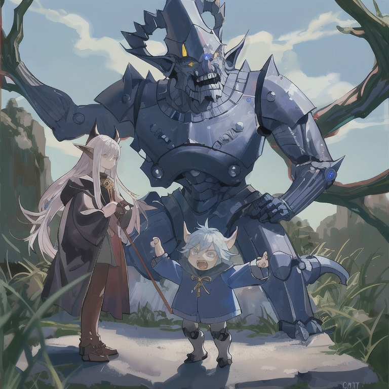 a wizard confronts a cyborg-troll