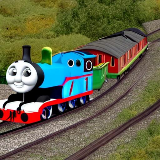 Thomas the train flying | OpenArt