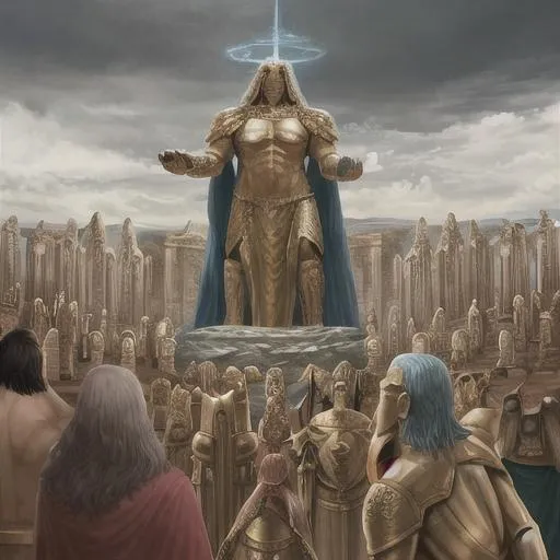 The gods of mankind gather against the God of heaven... | OpenArt