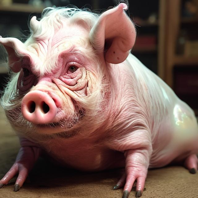 mean-spirited old pig thinks he's a pearl