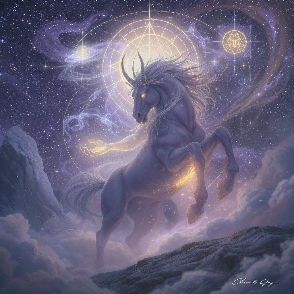 "A mystical, dreamlike portrait of Chiron the Wounde...