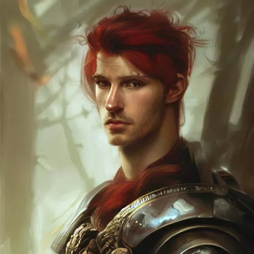 head and shoulders portrait of a ranger, male with... | OpenArt