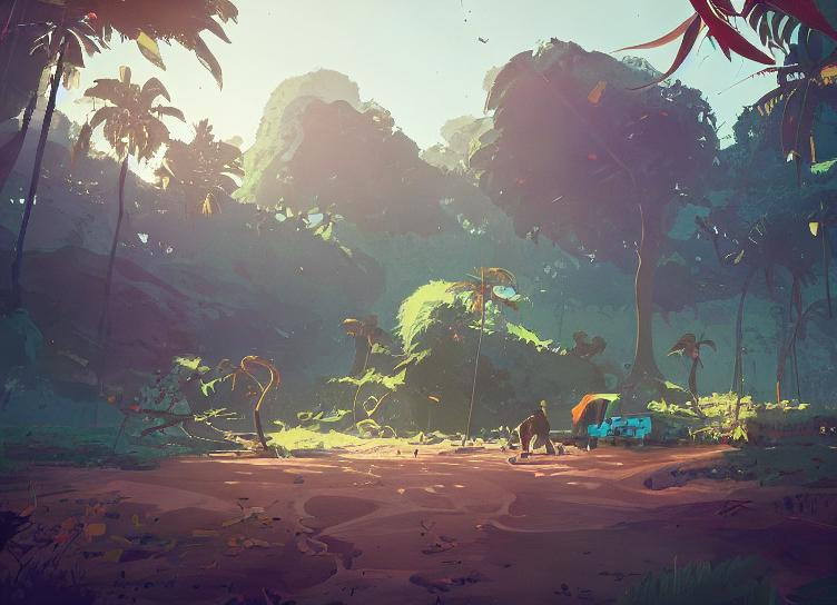 A beautiful island map at day time by atey ghailan,... | OpenArt