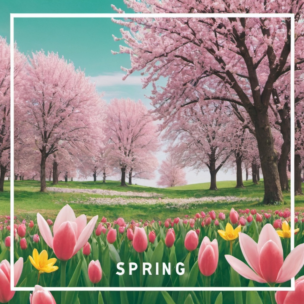 Spring themed album cover with no letters