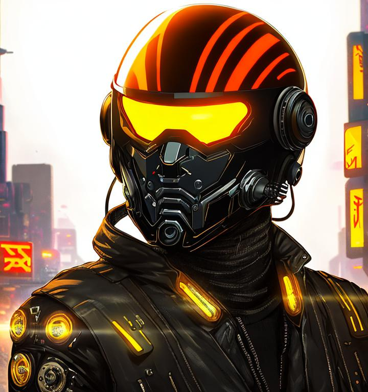 portrait of a main character, wearing a motorcycle h... | OpenArt