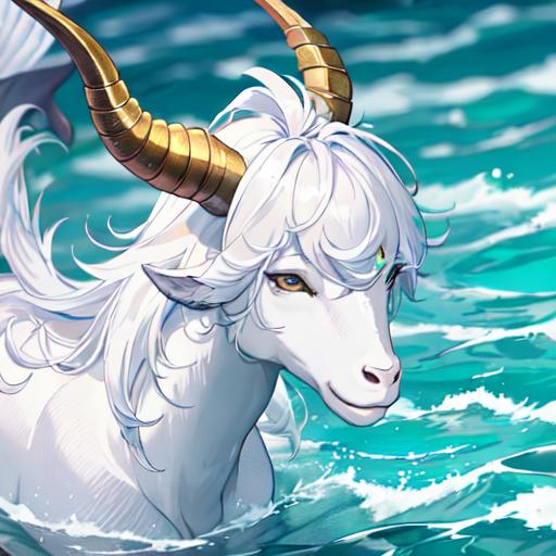 Capricorn The Sea-Goat zodiac as a male human, 8k, U...