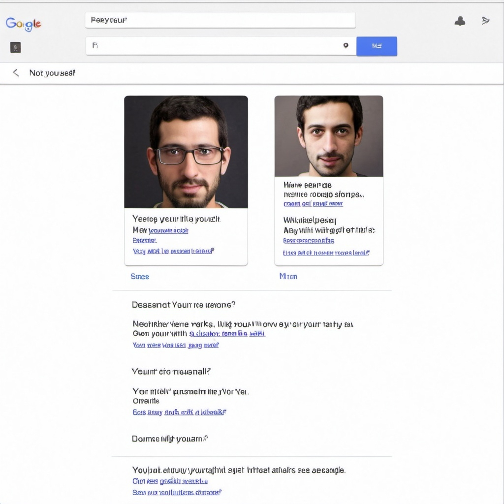 A "google yourself" search screen with not so nice r...