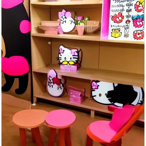 hello kitty in backrooms eating pasta | OpenArt