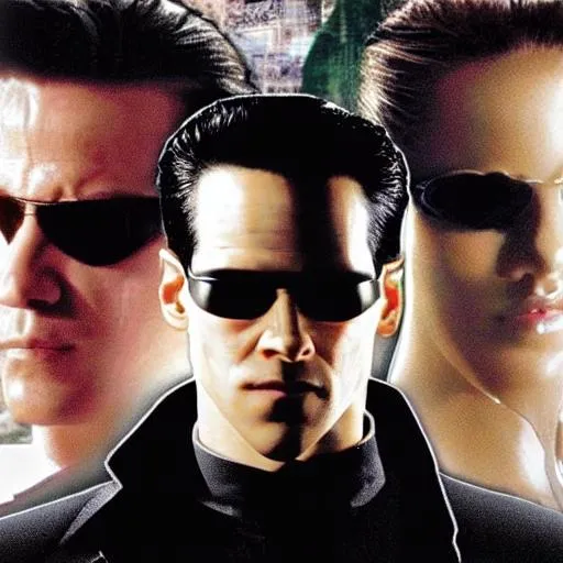 photograph of multiple neo from the matrix movie fig... | OpenArt