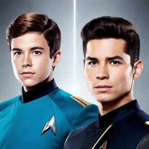 2 young starfleet officers, Star Trek style, photo r... | OpenArt