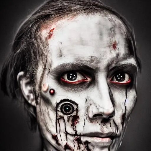 a Sony A7 IV photograph of an ugly decaying zombie,... | OpenArt