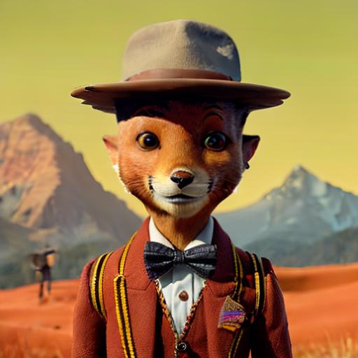 Pharrell, in the style of Fantastic Mr. Fox by Wes A... | OpenArt
