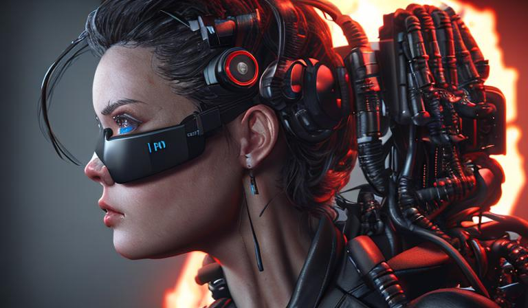 virtual reality, terminator, hybrid input, finely de... | OpenArt