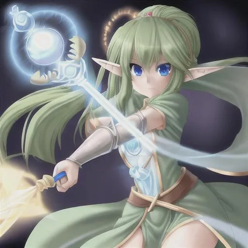 elf warrior orbe of x ray girl magic wand